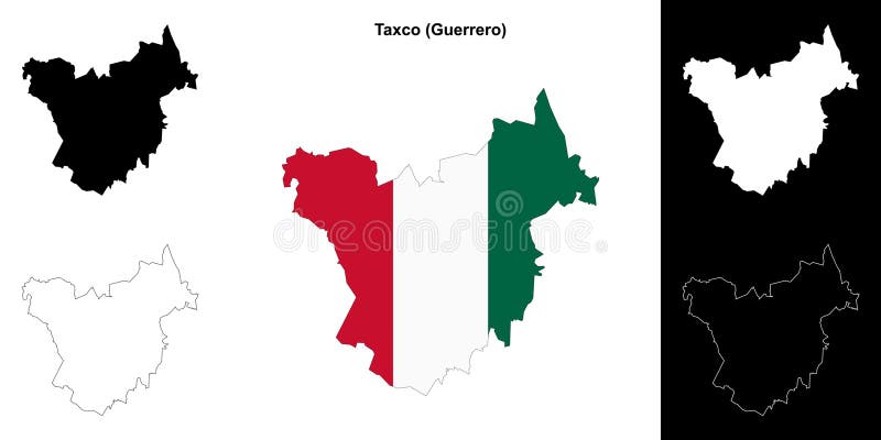 Mapa de esquema de Taxco ilustración del vector. Ilustración de ...