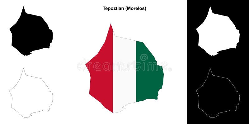 Mapa De Esquema De Tepoztlan Ilustración del Vector - Ilustración de ...