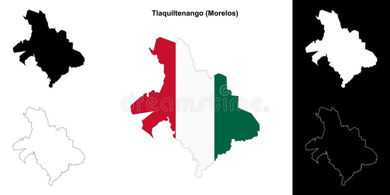 Mapa De Esquema De Tlaquiltenango Ilustración del Vector - Ilustración ...