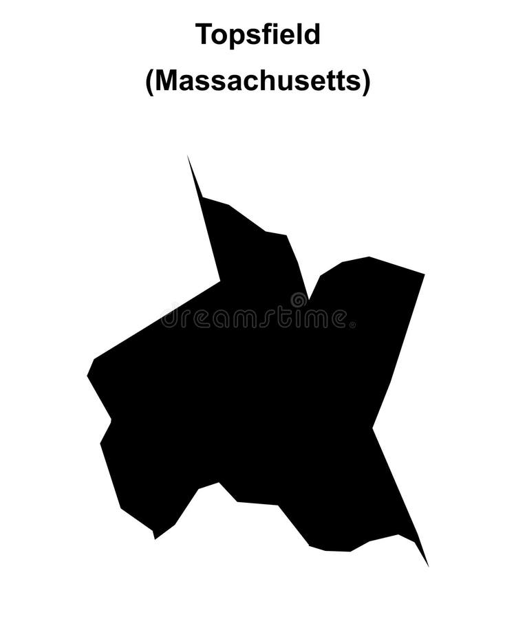 Mapa De Esquema De Topsfield Stock de ilustración - Ilustración de ...