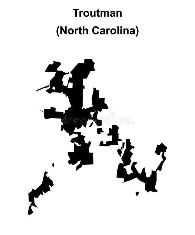 Mapa De Esquema De Troutman Stock de ilustración - Ilustración de ...