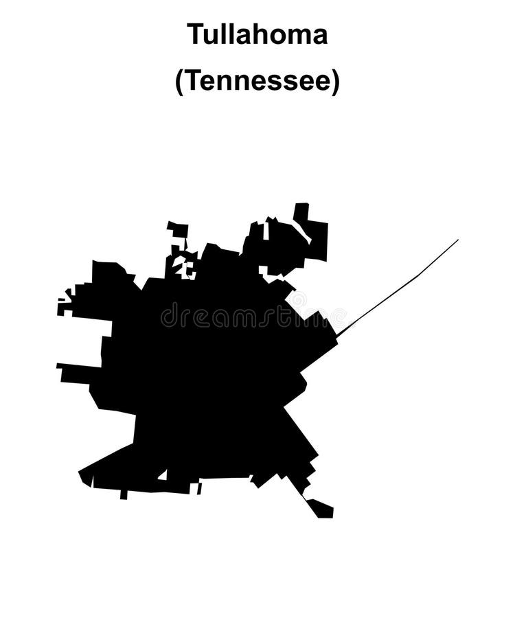Mapa De Esquema De Tullahoma Ilustración del Vector - Ilustración de ...