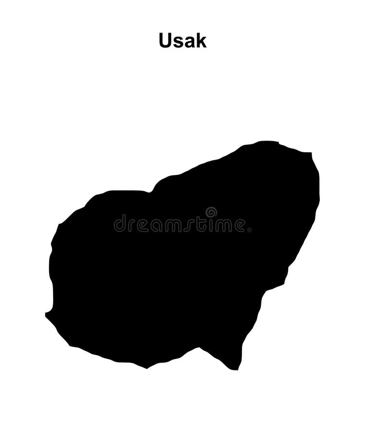 Mapa de esquema de Usak ilustración del vector. Ilustración de turismo - 360687193