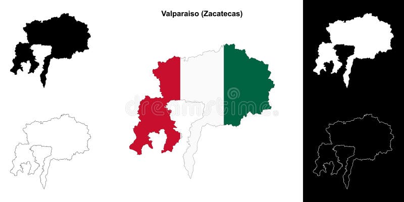 Mapa De Esquema De Valparaiso Ilustración del Vector - Ilustración de ...