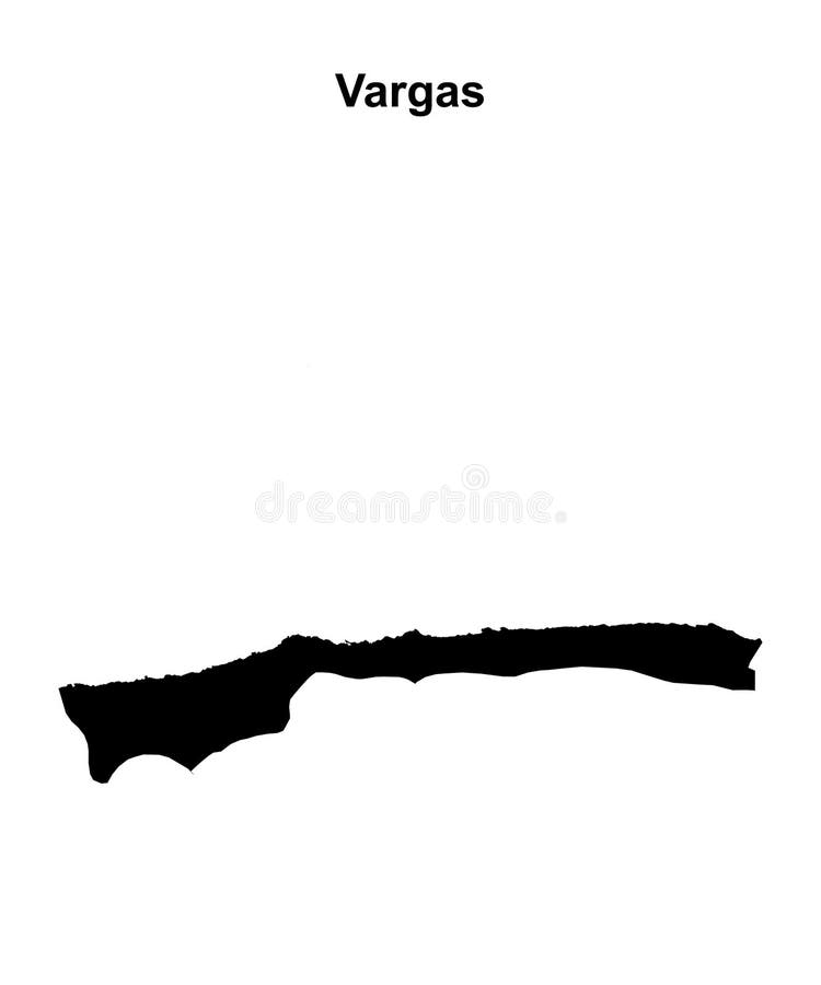 Mapa de esquema de Vargas ilustración del vector. Ilustración de atlas ...