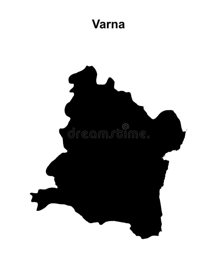 Mapa de esquema de Varna ilustración del vector. Ilustración de vector ...