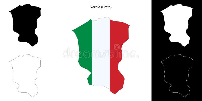 Mapa de esquema de Vernio ilustración del vector. Ilustración de ...