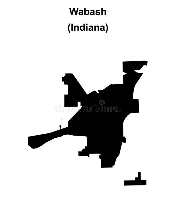 Mapa de esquema de wabash ilustración del vector. Ilustración de modelo - 357281462