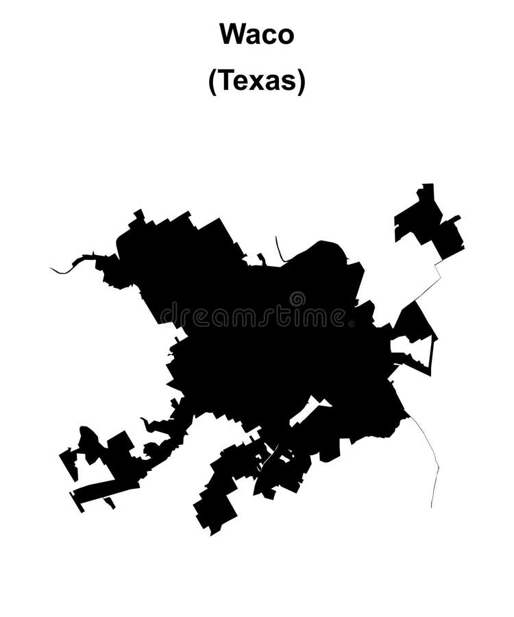 Mapa de esquema de waco ilustración del vector. Ilustración de atlas ...