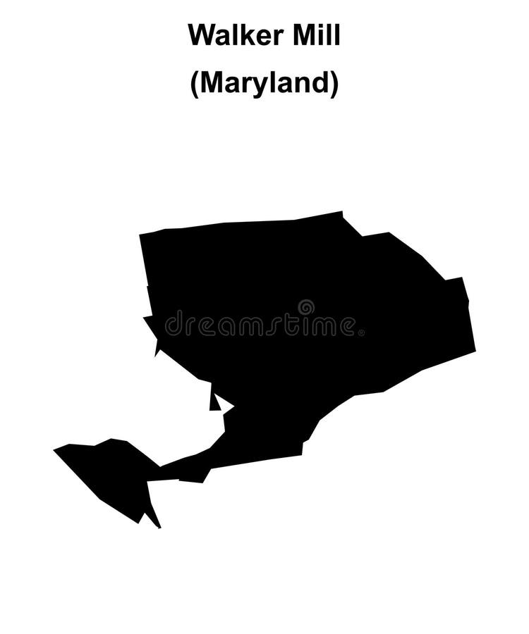 Mapa De Esquema De Walker Mill Ilustración del Vector - Ilustración de ...