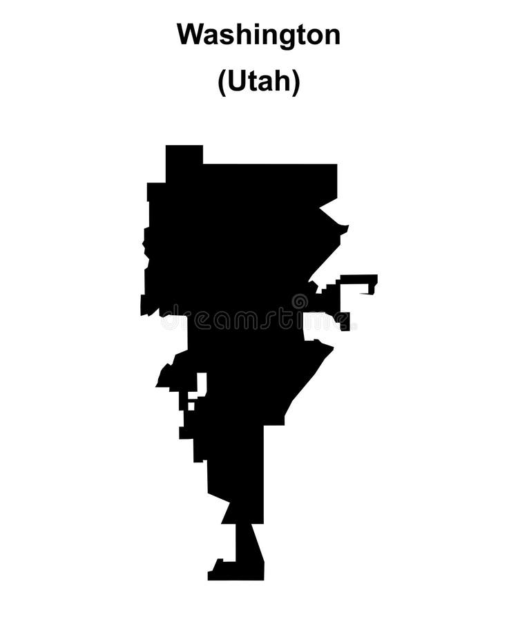Mapa De Esquema De Washington Foto de archivo - Imagen de icono ...