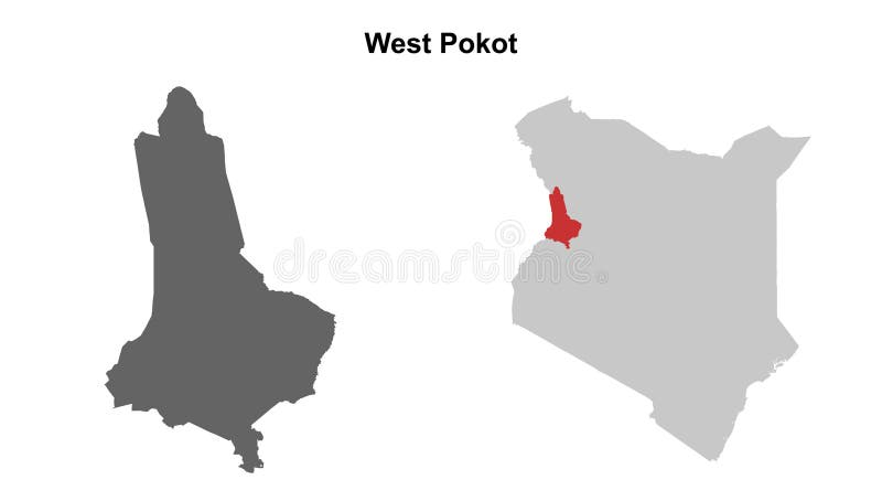 Mapa De Esquema De West Pokot Ilustración del Vector - Ilustración de ...