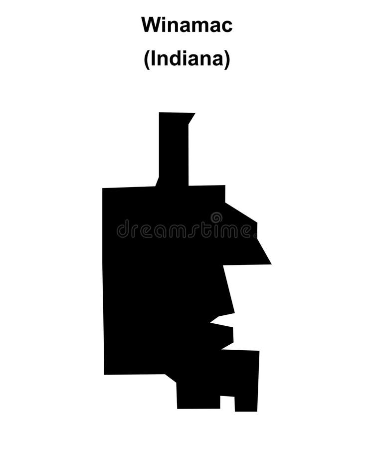 Mapa de esquema de Winamac ilustración del vector. Ilustración de ...