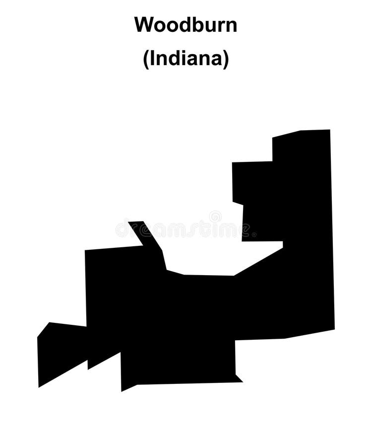 Mapa De Esquema De Woodburn Ilustración del Vector - Ilustración de ...