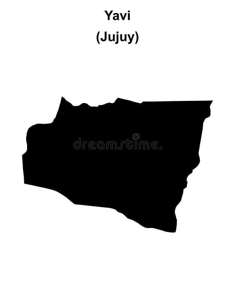 Mapa de esquema de Yavi ilustración del vector. Ilustración de blanco ...