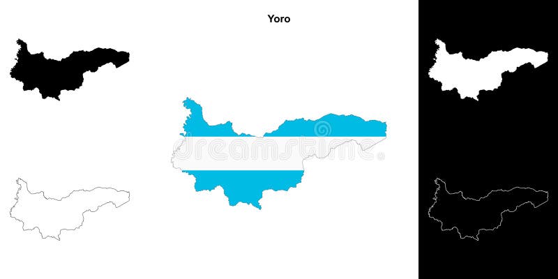 Mapa de esquema yoro ilustración del vector. Ilustración de atlas ...