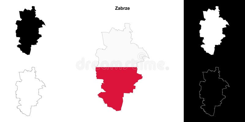 Mapa de esquema de zabrze ilustración del vector. Ilustración de vector ...