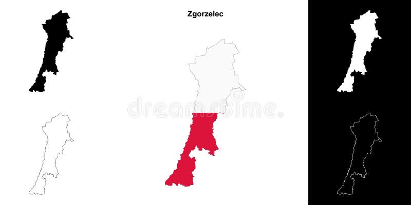 Mapa De Esquema De Zgorzelec Ilustración del Vector - Ilustración de ...