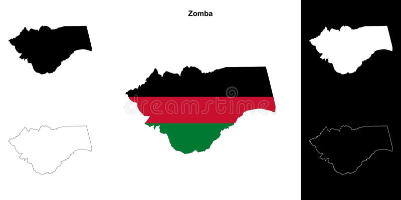 Mapa de esquema de zomba ilustración del vector. Ilustración de ...