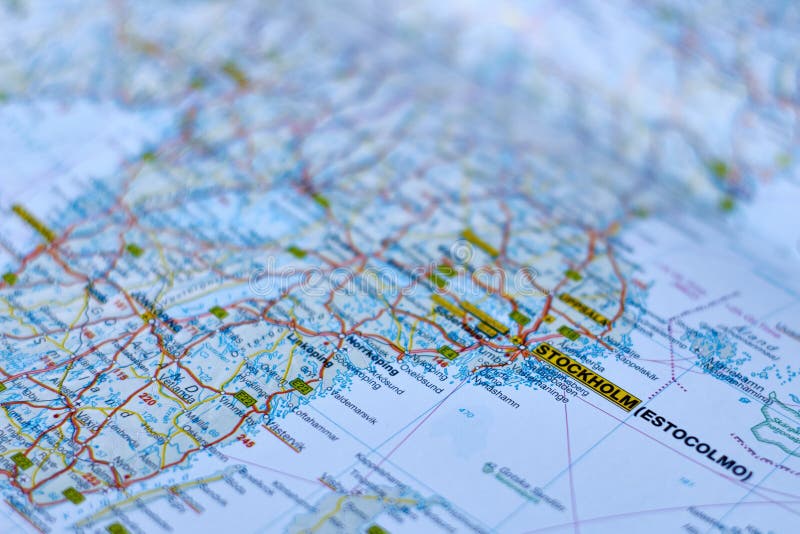 Mapa de Estocolmo Suecia imagen de archivo. Imagen de marker - 82629299
