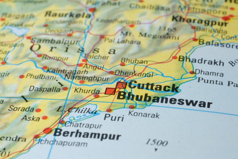 Mapa De Estradas De Cuttack Imagem de Stock - Imagem de around, papel: 80603925