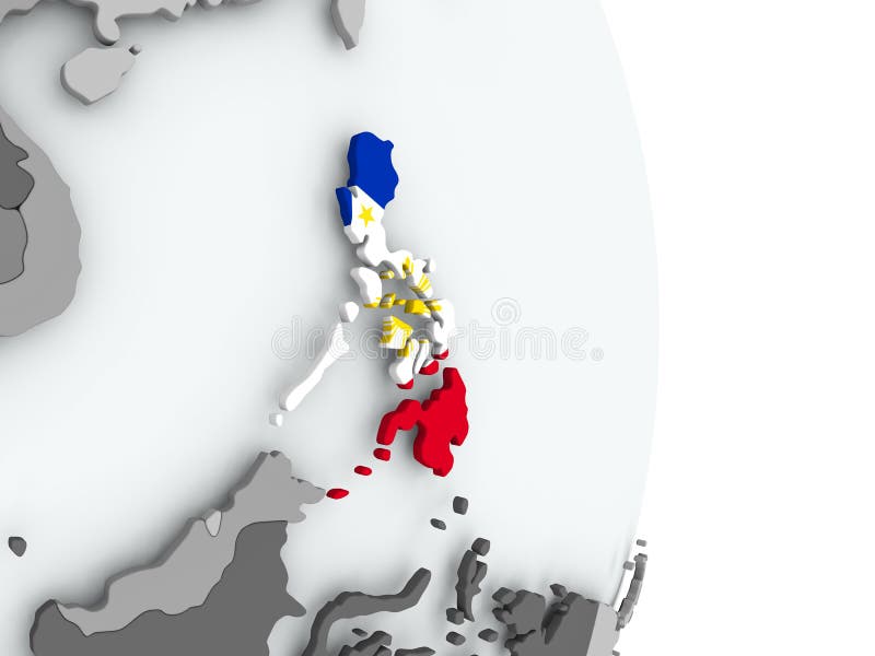 Mapa De Filipinas Con La Bandera Stock de ilustración - Ilustración de ...