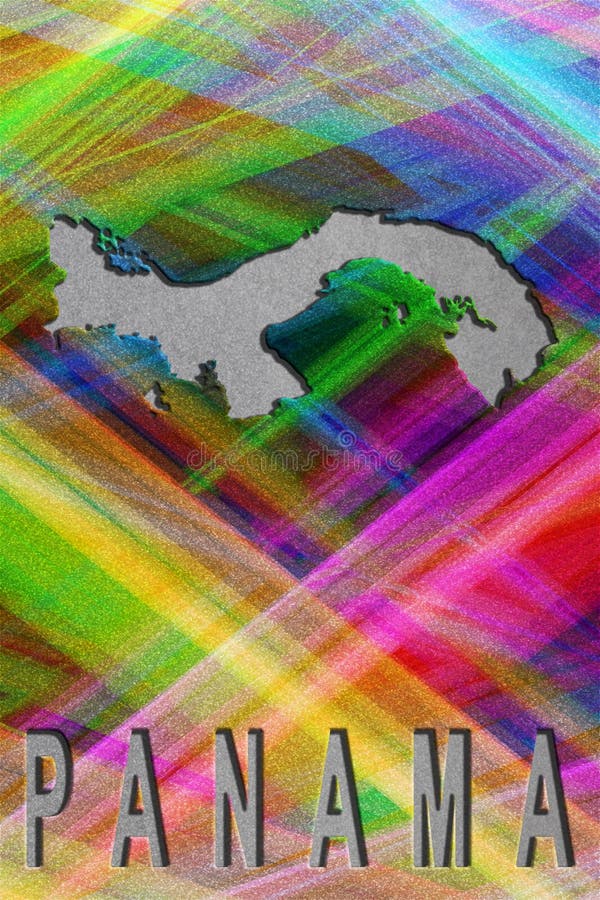 Mapa De Fondo Colorido De Panama Stock de ilustración - Ilustración de ...