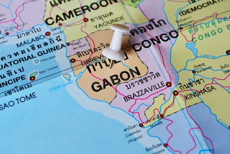 Mapa de Gabón foto de archivo. Imagen de territorio - 173476068