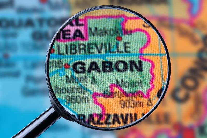 Mapa Geográfico Del País De Gabón Con Las Ciudades Importantes Foto de ...