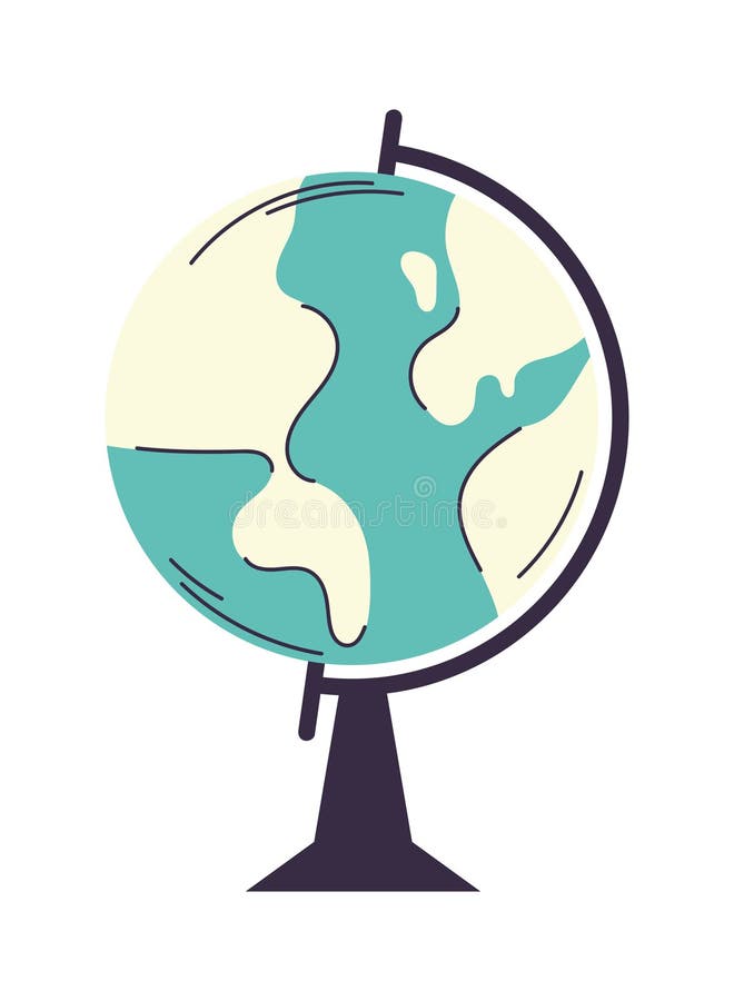 Mapa De Globo De Escuela Vector Ilustración del Vector - Ilustración de ...