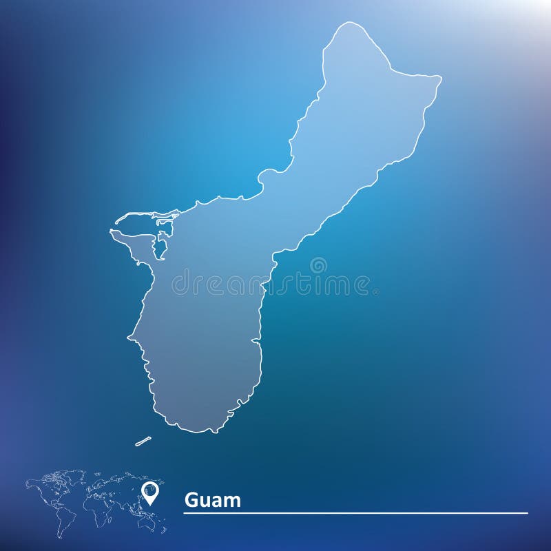 Mapa de Guam ilustración del vector. Ilustración de mariana - 101382153