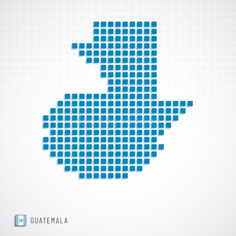 Mapa De Guatemala E Icono De La Bandera Ilustración del Vector ...