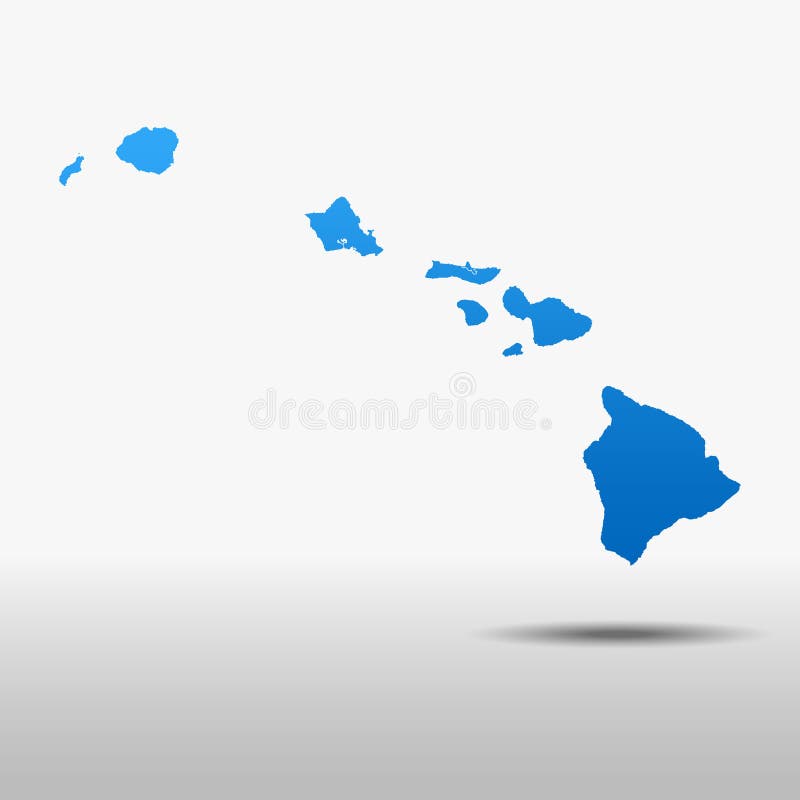 Mapa de hawaii ilustración del vector. Ilustración de hawai - 204820769