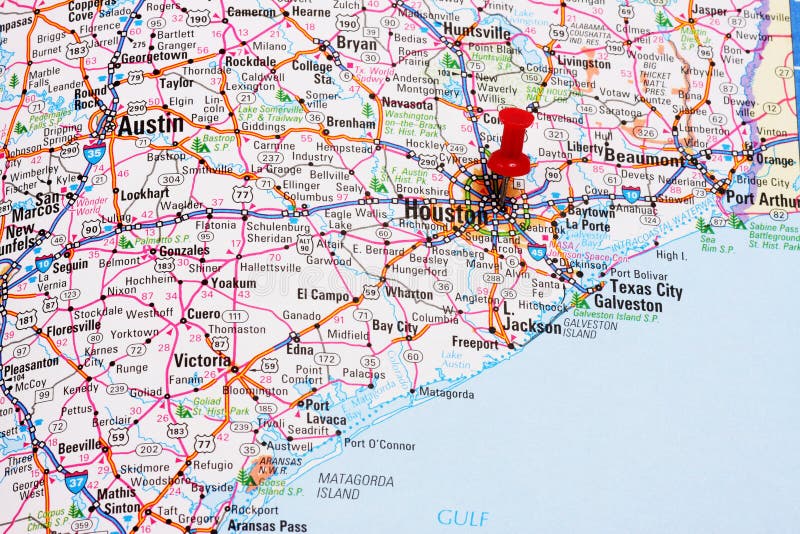 Mapa de Houston imagem de stock. Imagem de lugar, atlas - 9232479