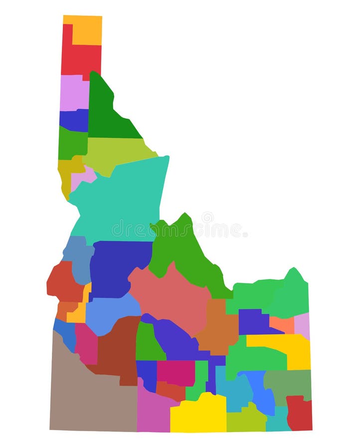 Mapa de Idaho ilustración del vector. Ilustración de fondo - 159826809