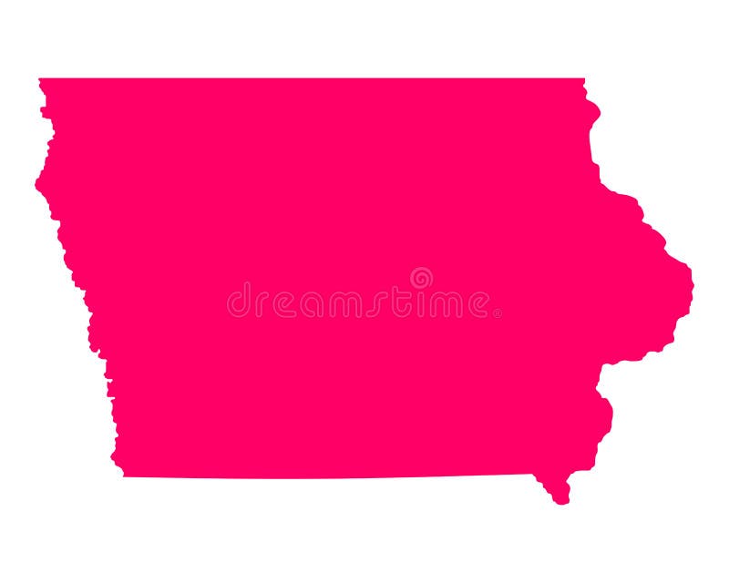Mapa de Iowa ilustração do vetor. Ilustração de fundo - 93958454