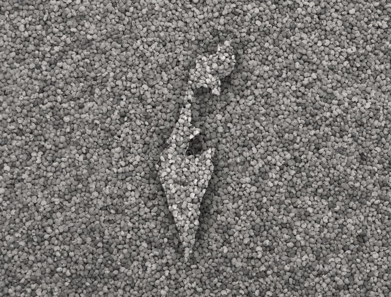 Mapa De Israel Em Sementes De Papoila Foto de Stock - Imagem de areia ...