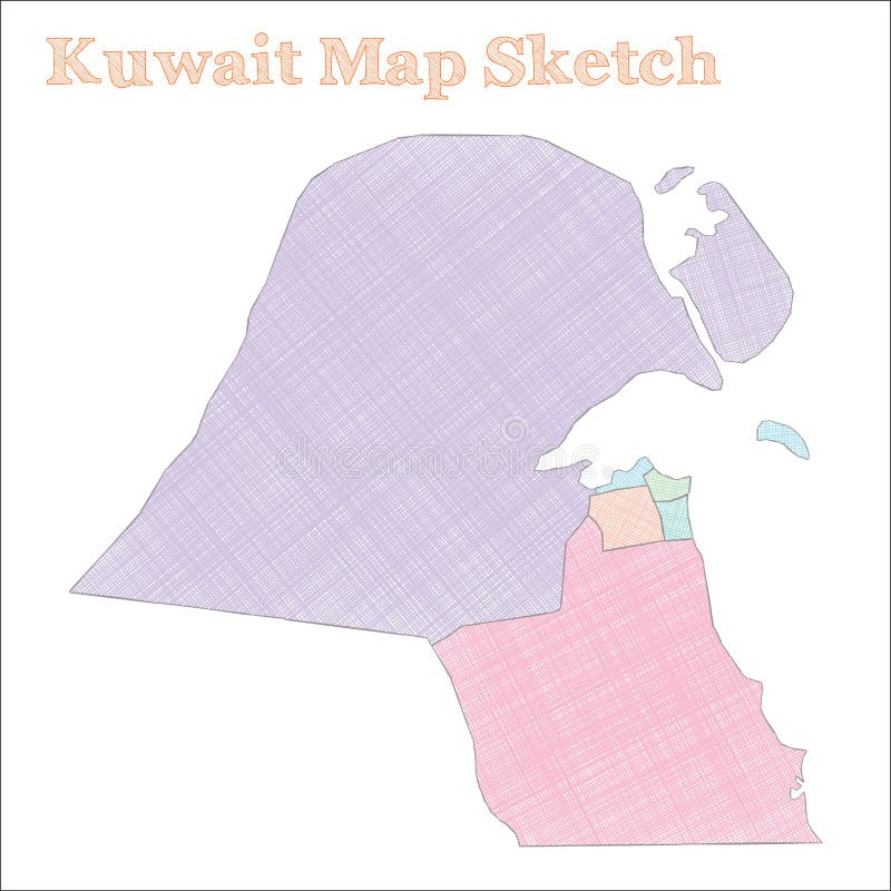 Mapa de Kuwait ilustração do vetor. Ilustração de terra - 134547092