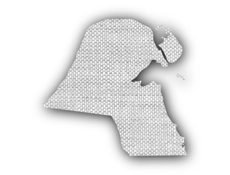 Mapa De Kuwait En El Lino Viejo Stock de ilustración - Ilustración de ...