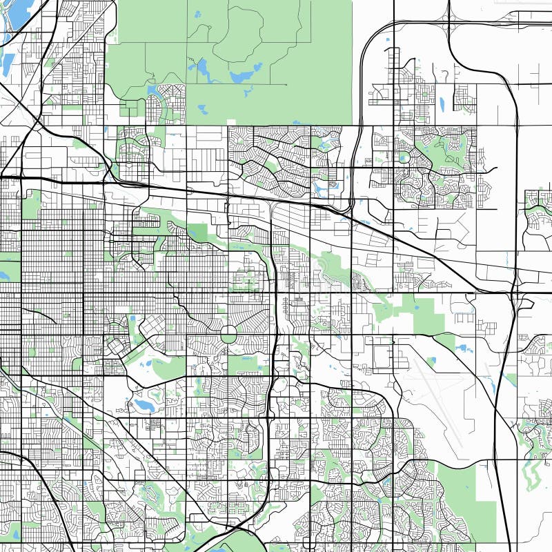 Mapa De La Ciudad De Arlington. Stock de ilustración - Ilustración de ...