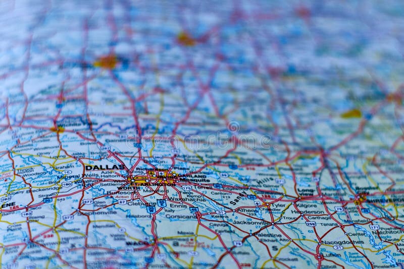 Texas Map Cities Towns Fotos de stock - Fotos libres de regalías de ...