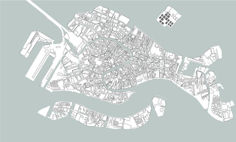 Mapa De La Ciudad De Venecia, Italia Stock de ilustración - Ilustración ...