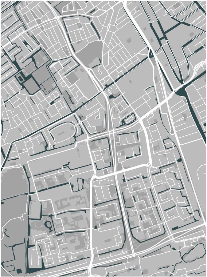 Mapa De La Ciudad De Delft, Países Bajos Stock de ilustración ...