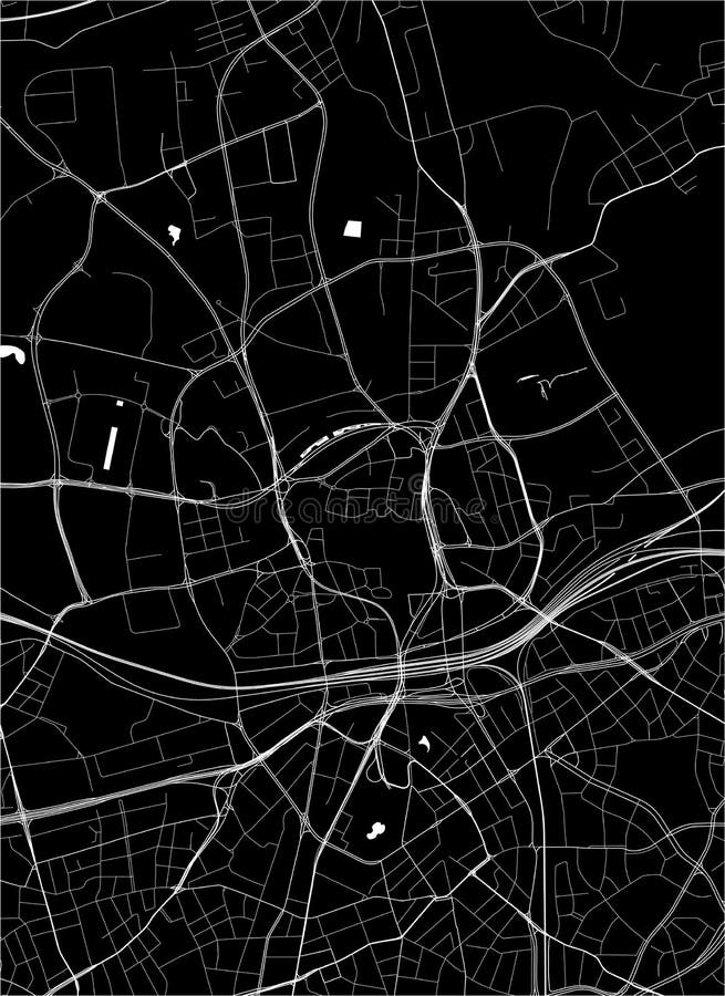 Mapa De La Ciudad De Essen, Alemania Stock de ilustración - Ilustración ...