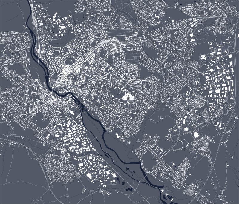 Mapa De La Ciudad De Exeter Devon Suroeste De England Ingland Uk ...