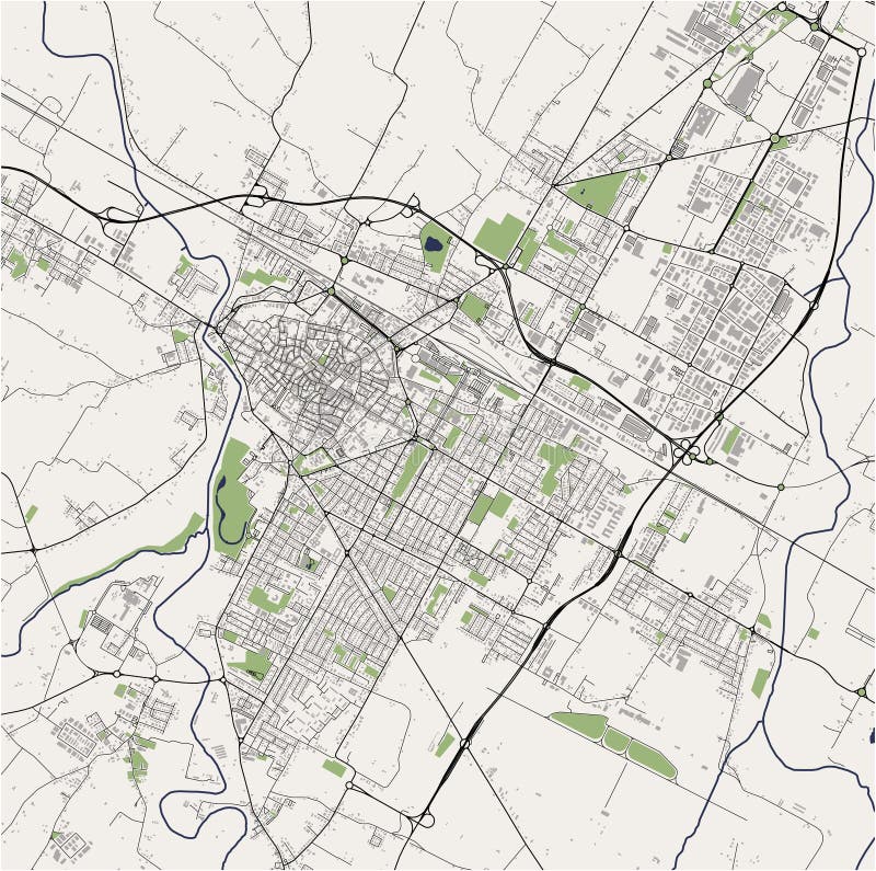 Mapa De La Ciudad De Forli Italia Ilustración del Vector - Ilustración ...