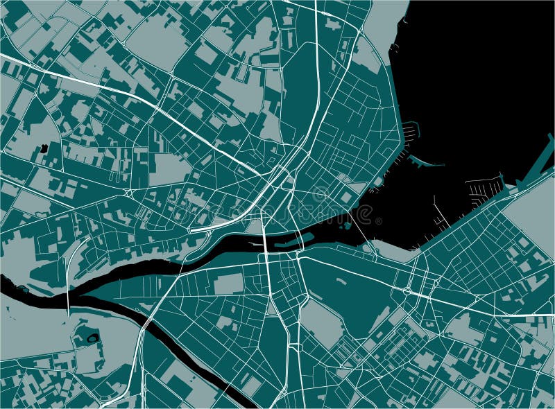 Mapa De La Ciudad De Ginebra, Suiza Stock de ilustración - Ilustración ...