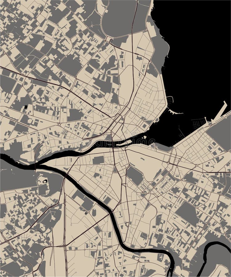 Mapa De La Ciudad De Ginebra, Suiza Stock de ilustración - Ilustración ...