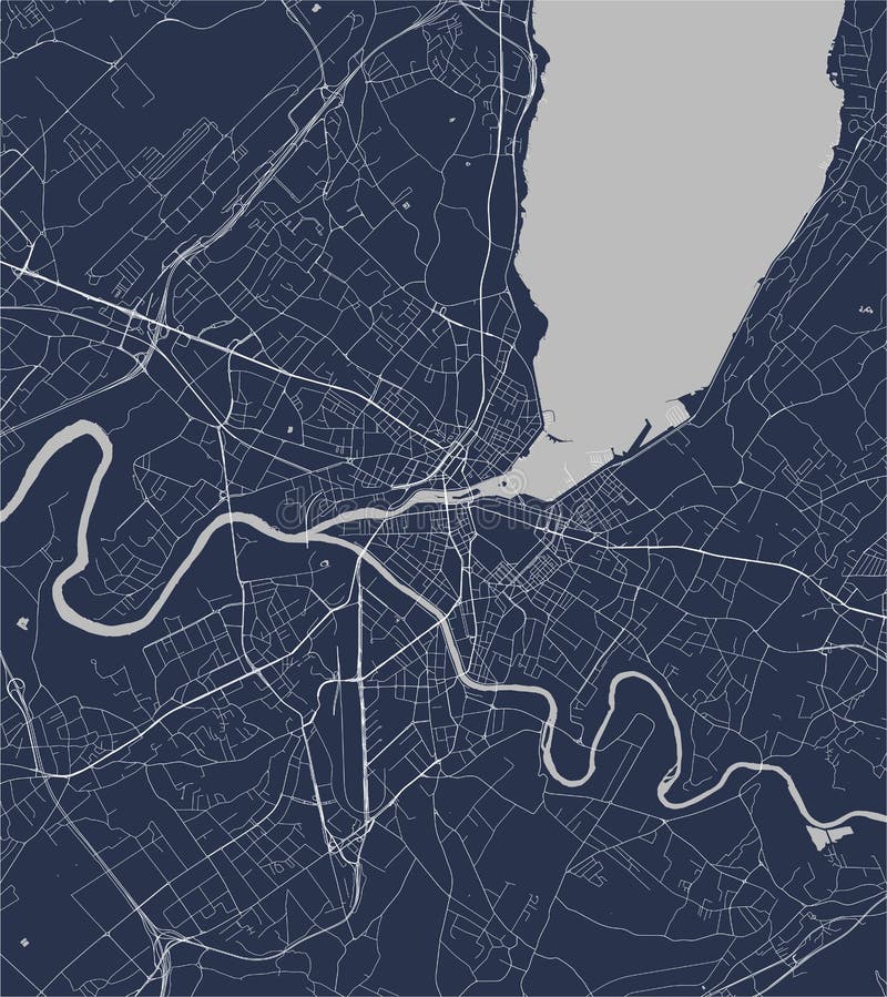 Mapa De La Ciudad De Ginebra, Suiza Stock de ilustración - Ilustración ...
