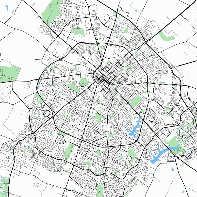 Mapa De La Ciudad De Lexington. Stock de ilustración - Ilustración de ...